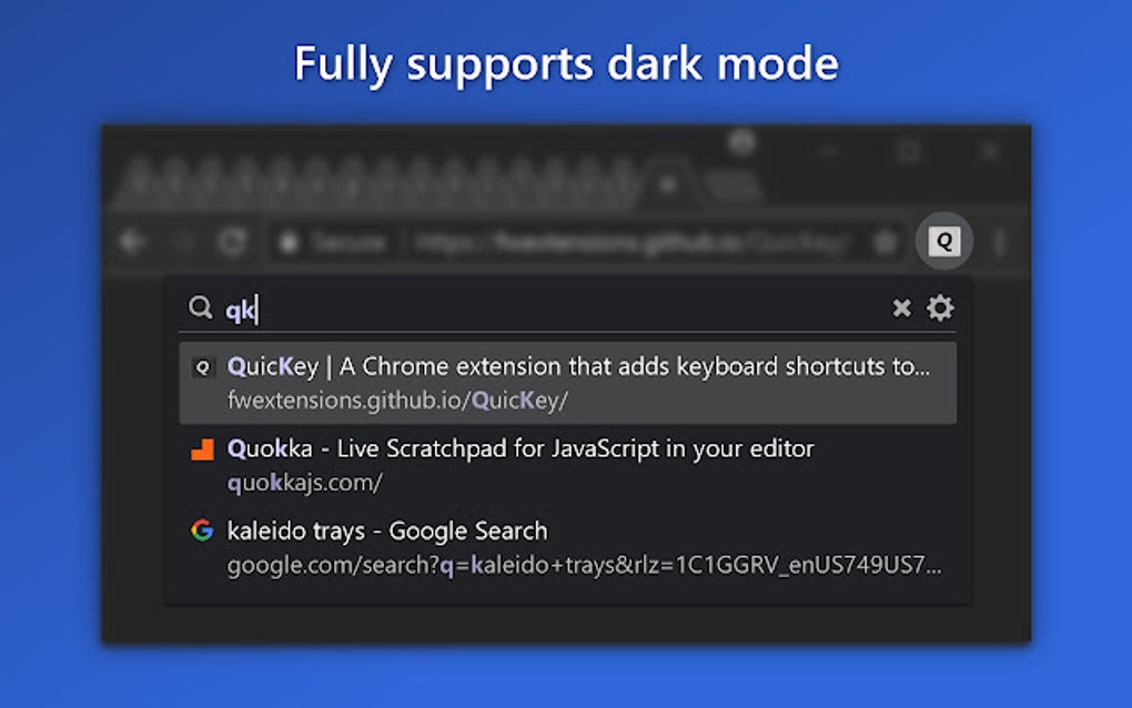 QuicKey – The quick tab switcher for Google Chrome - Extension Download