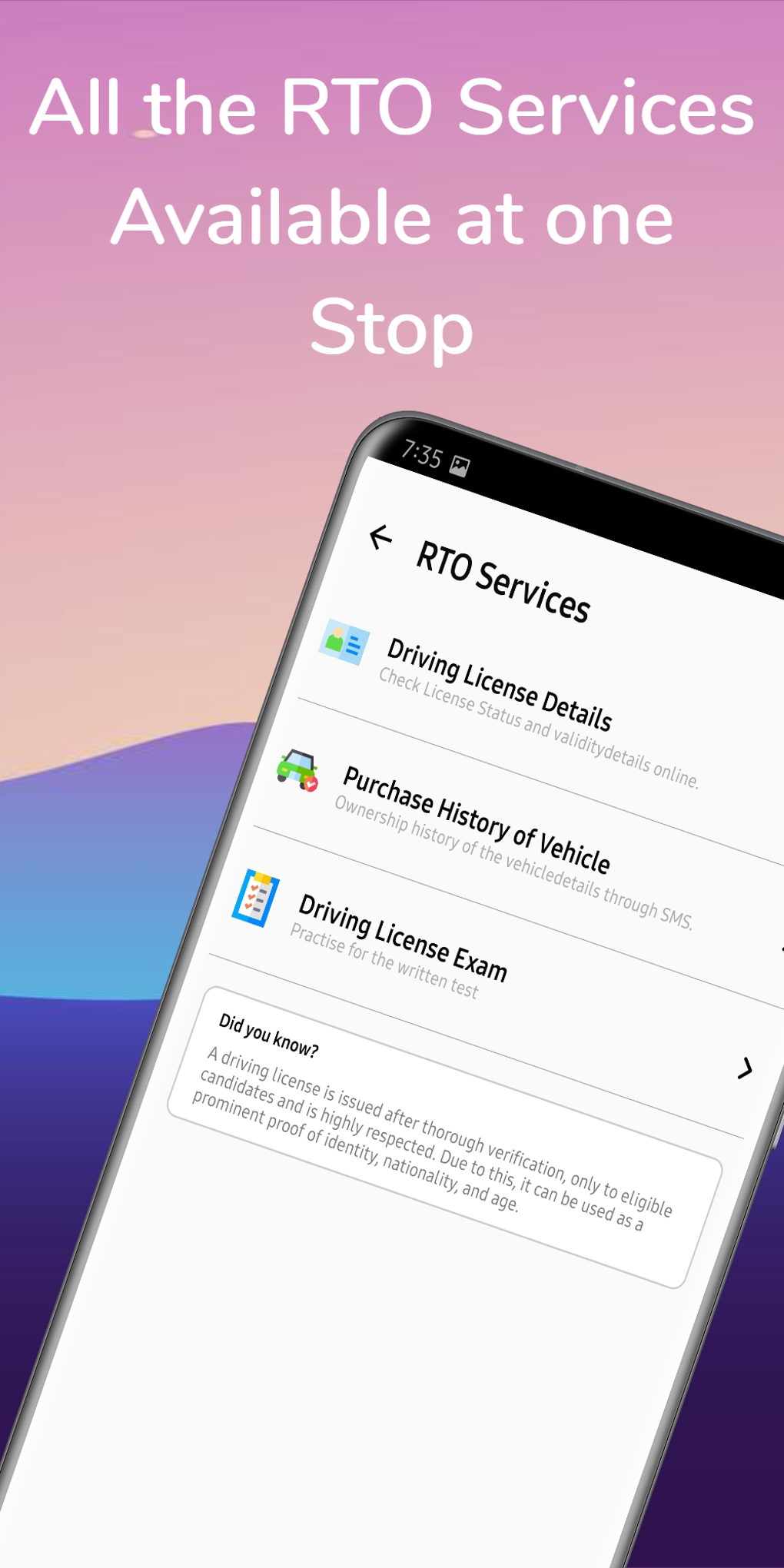 RTO Vehicle Number Information pour Android - Télécharger