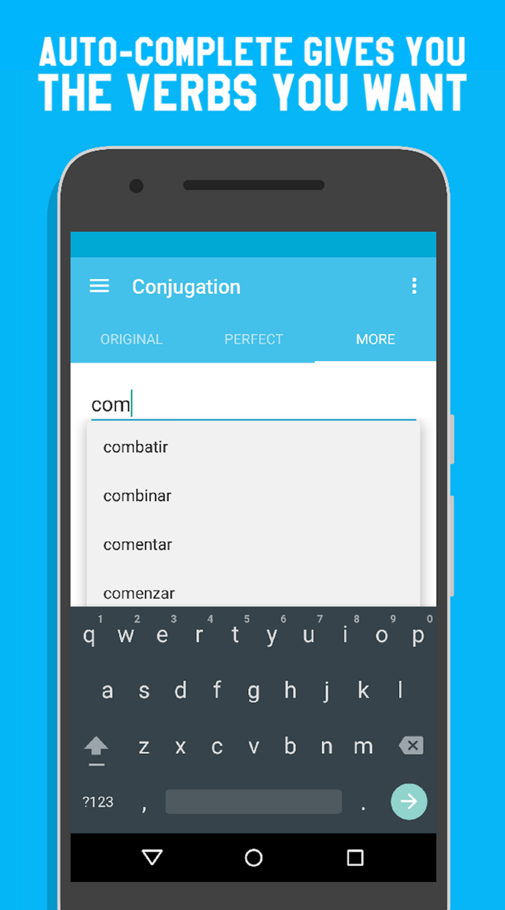 Conjugate Spanish Verbs APK สำหรับ Android - ดาวน์โหลด