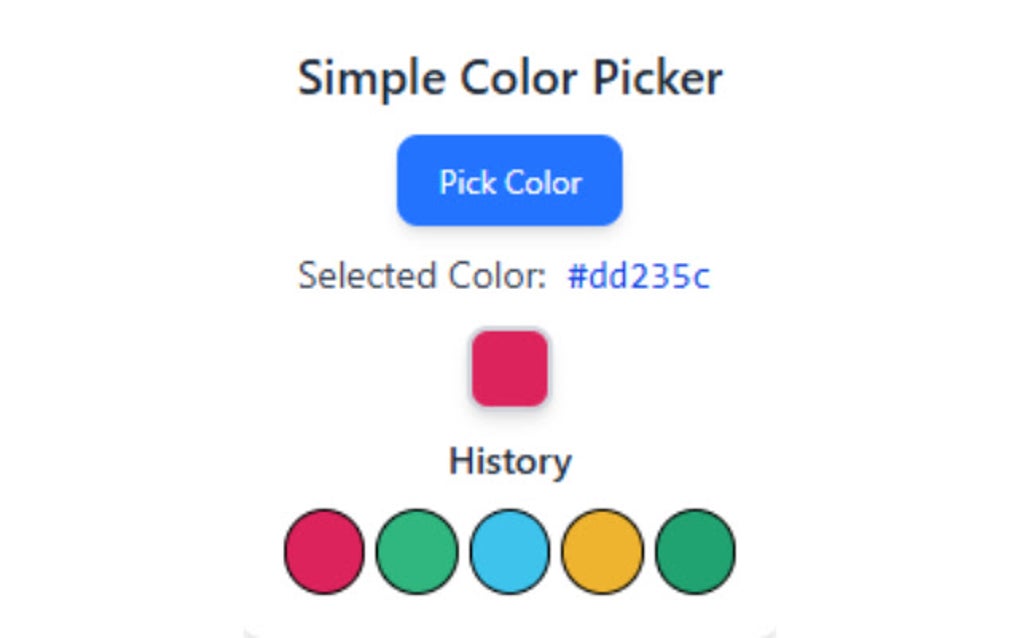 Simple Color Picker สำหรับ Google Chrome - ส่วนขยาย ดาวน์โหลด