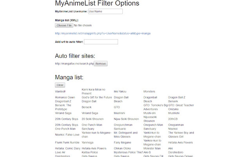 MyAnimeList Filter cho Google Chrome - Tiện ích mở rộng Tải về