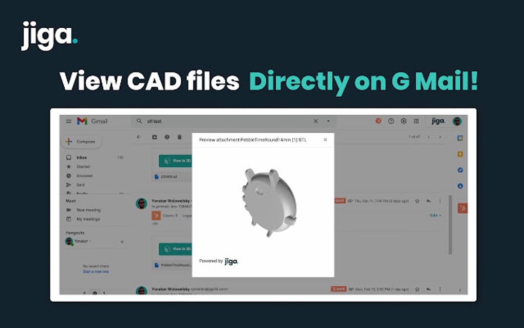 Jiga 3D CAD Viewer for Gmail for Google Chrome - Extension Download