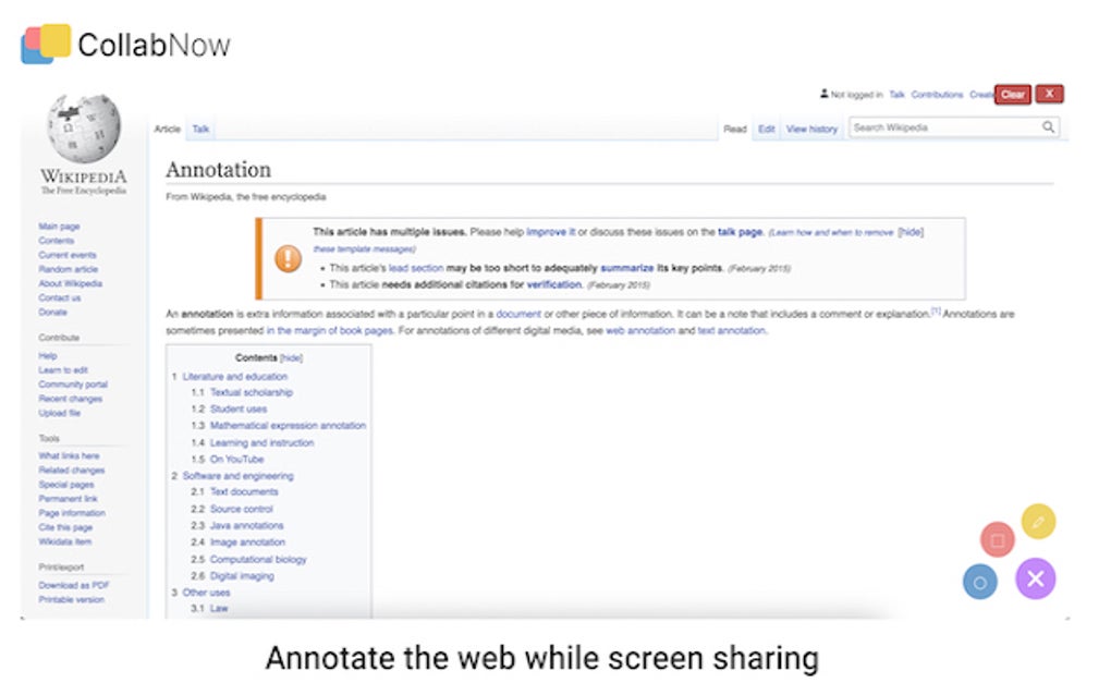 CollabNow Annotation per Google Chrome - Estensione Download