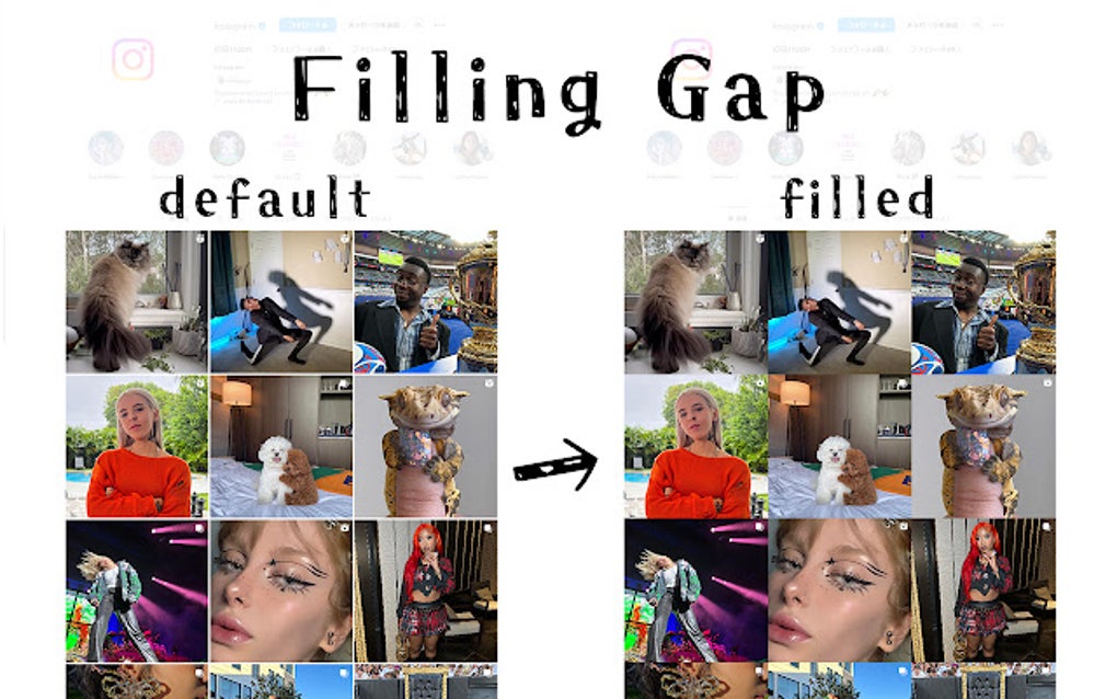 Filling Gap for Instagram para Google Chrome - Extensión Descargar