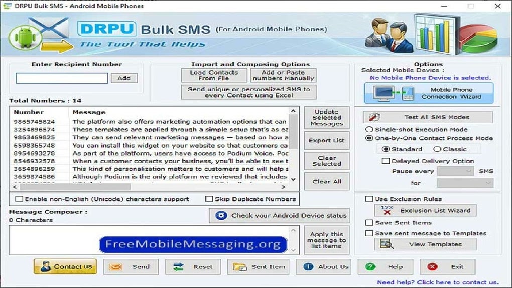 Bulk Messaging Software Android - Download