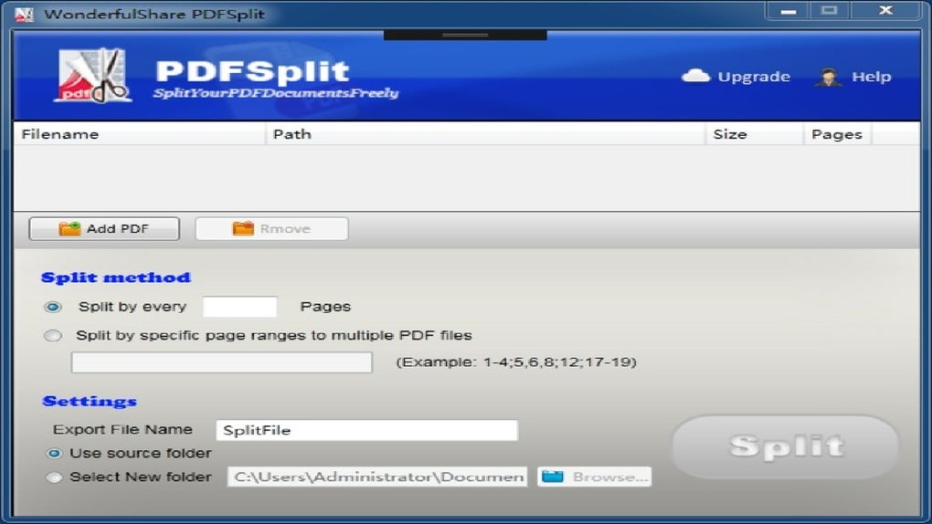 WonderfulShare PDF Split - Download
