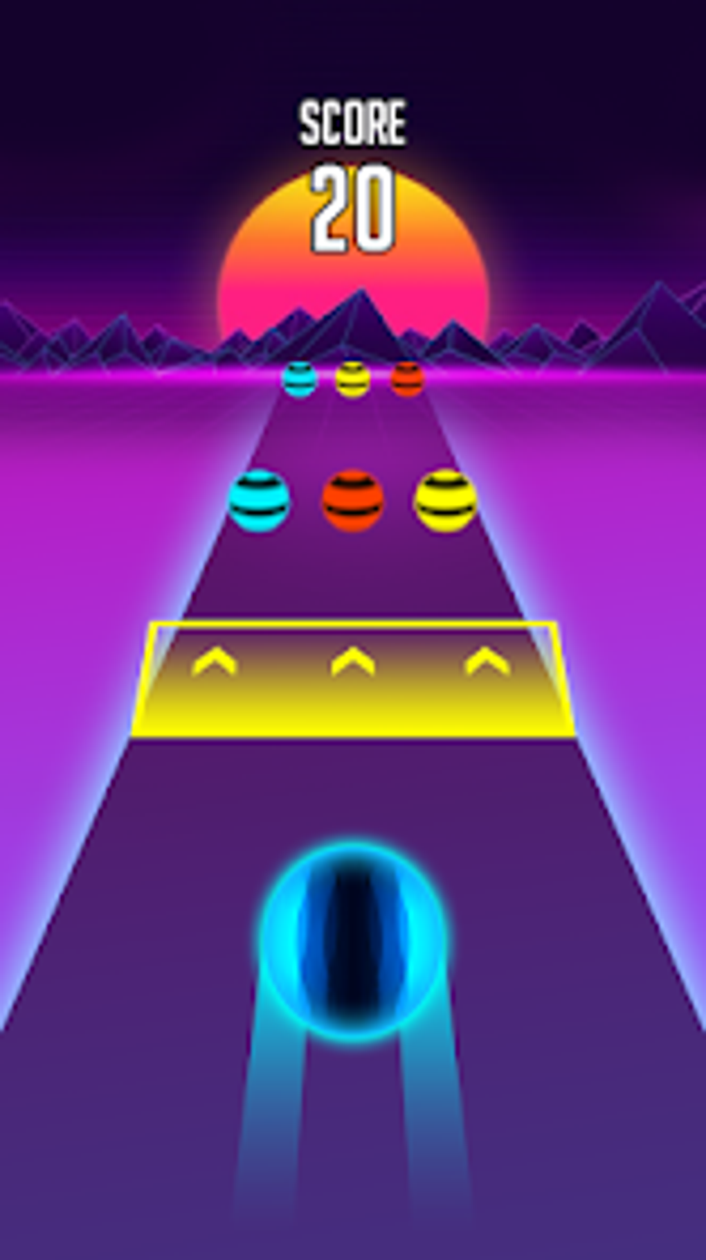 Neon Color Ball Road Run for Android - Download
