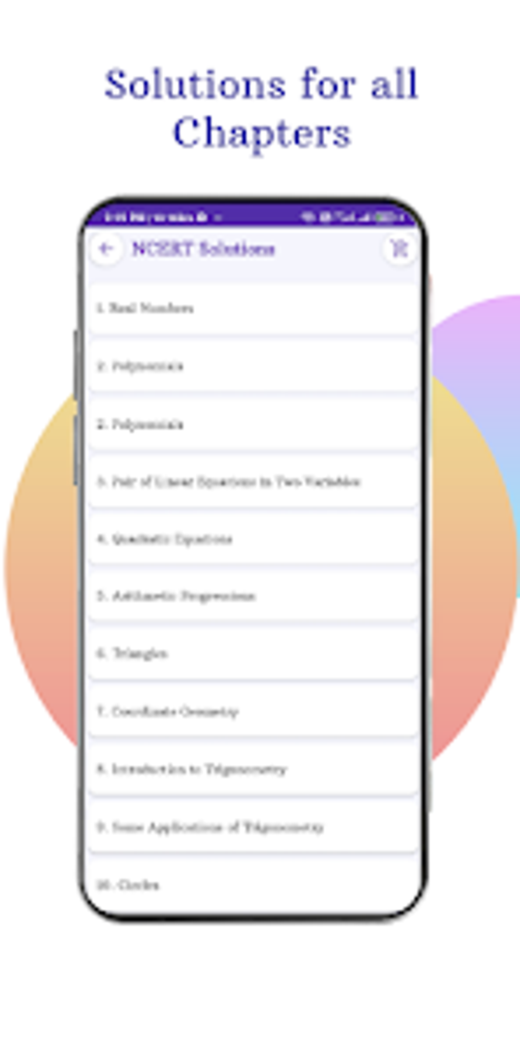 Class 10 Maths Solutions para Android - Download
