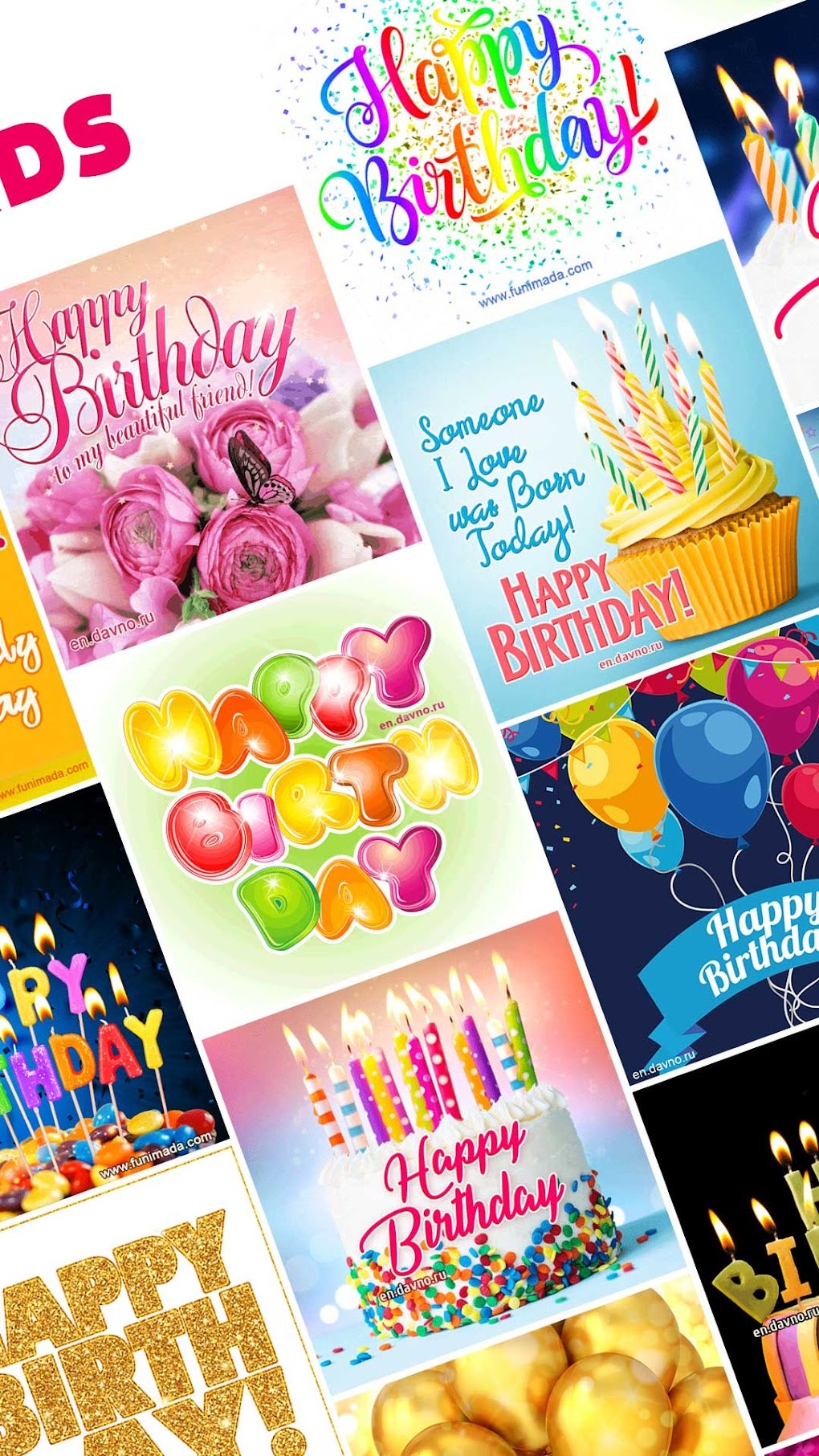 Happy Birthday Cards App para Android - Descargar