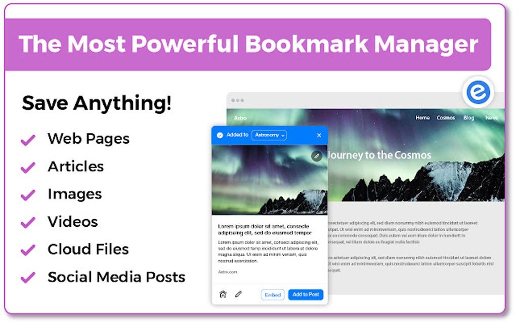 Elink - Bookmark Manager Google Chrome 용 - 확장 프로그램 다운로드
