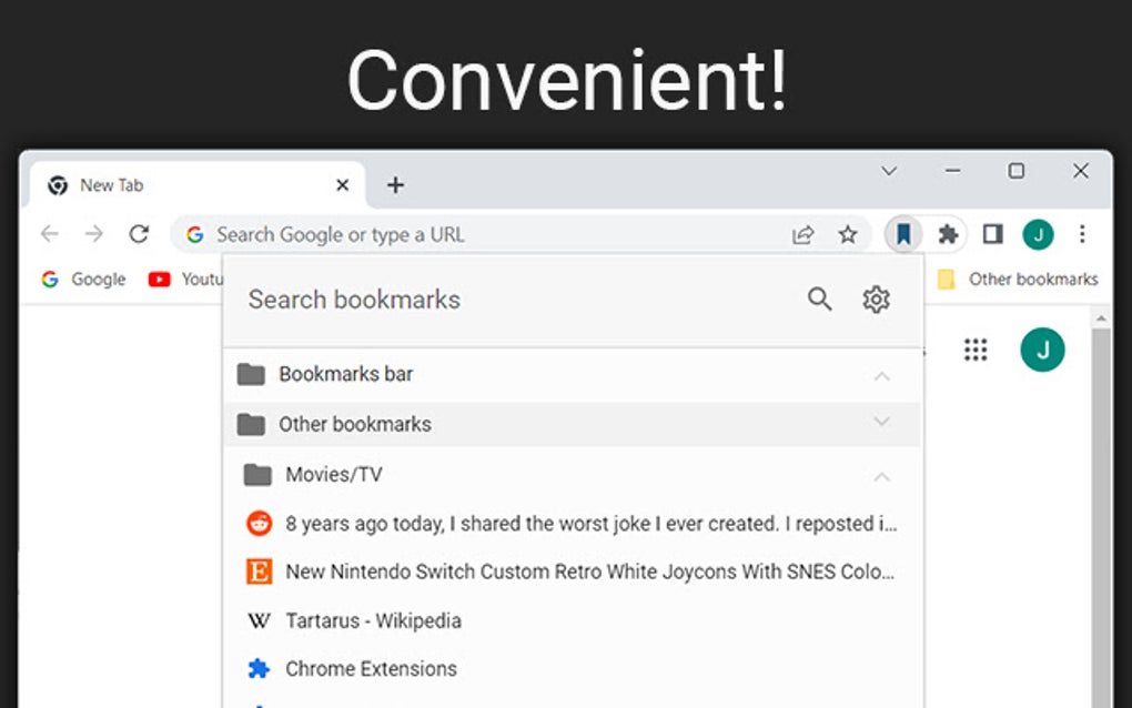 Searchable Bookmarks Manager Google Chrome 용 - 확장 프로그램 다운로드