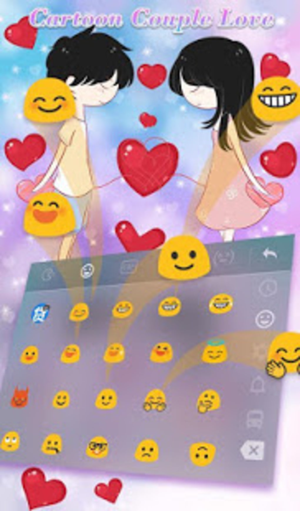 Cartoon Couple Love Keyboard Theme para Android - Descargar