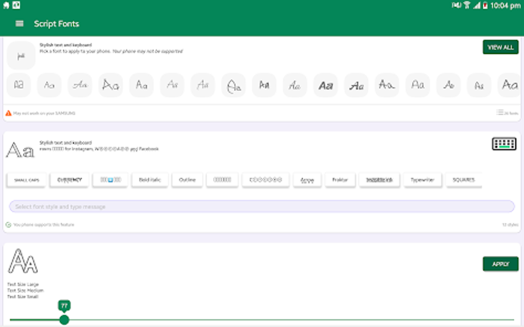 Script Fonts for FlipFont for Android - Download