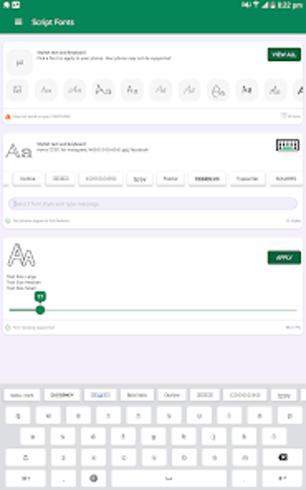 Android 용 Script Fonts for FlipFont - 다운로드