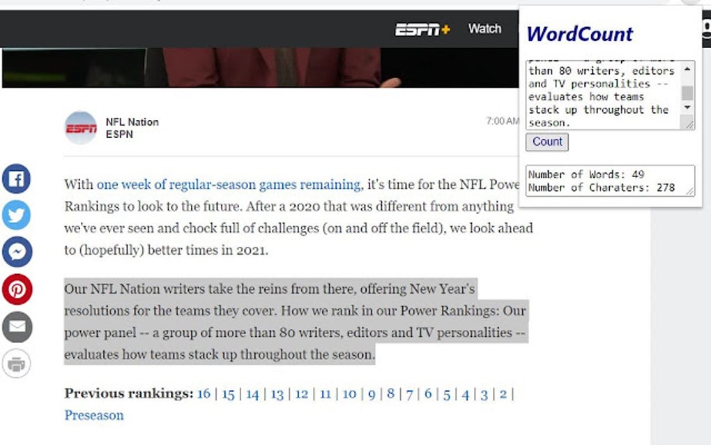 WordCount Google Chrome 용 - 확장 프로그램 다운로드