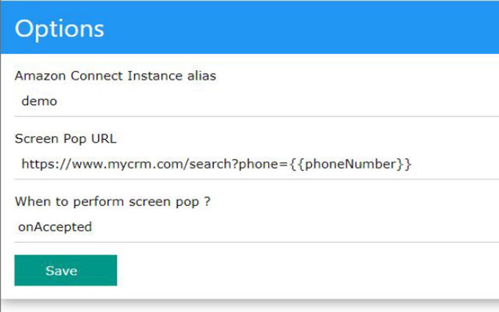 Amazon Connect Screen Pop Google Chrome 용 - 확장 프로그램 다운로드