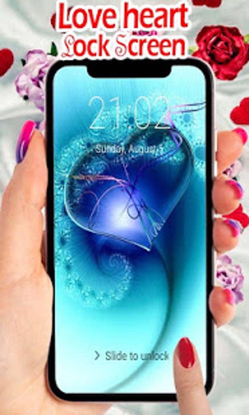 Love Lock screen HD Love Hearts wallpapers pattern for Android - Download