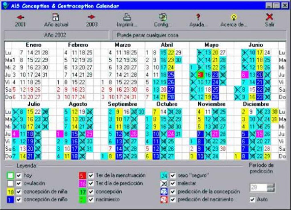 AiS Conception & Contraception Calendar - Descargar