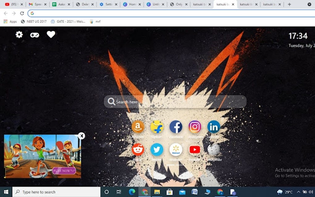 Katsuki Bakugou Wallpaper New Tab Theme for Google Chrome - Extension Download