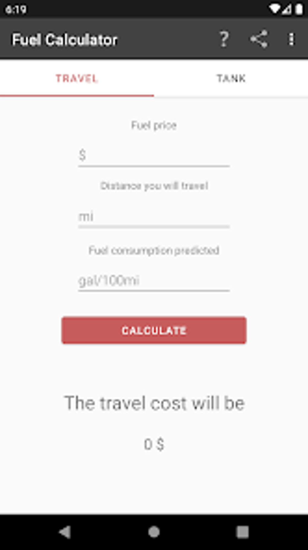 Fuel Calculator per Android - Download