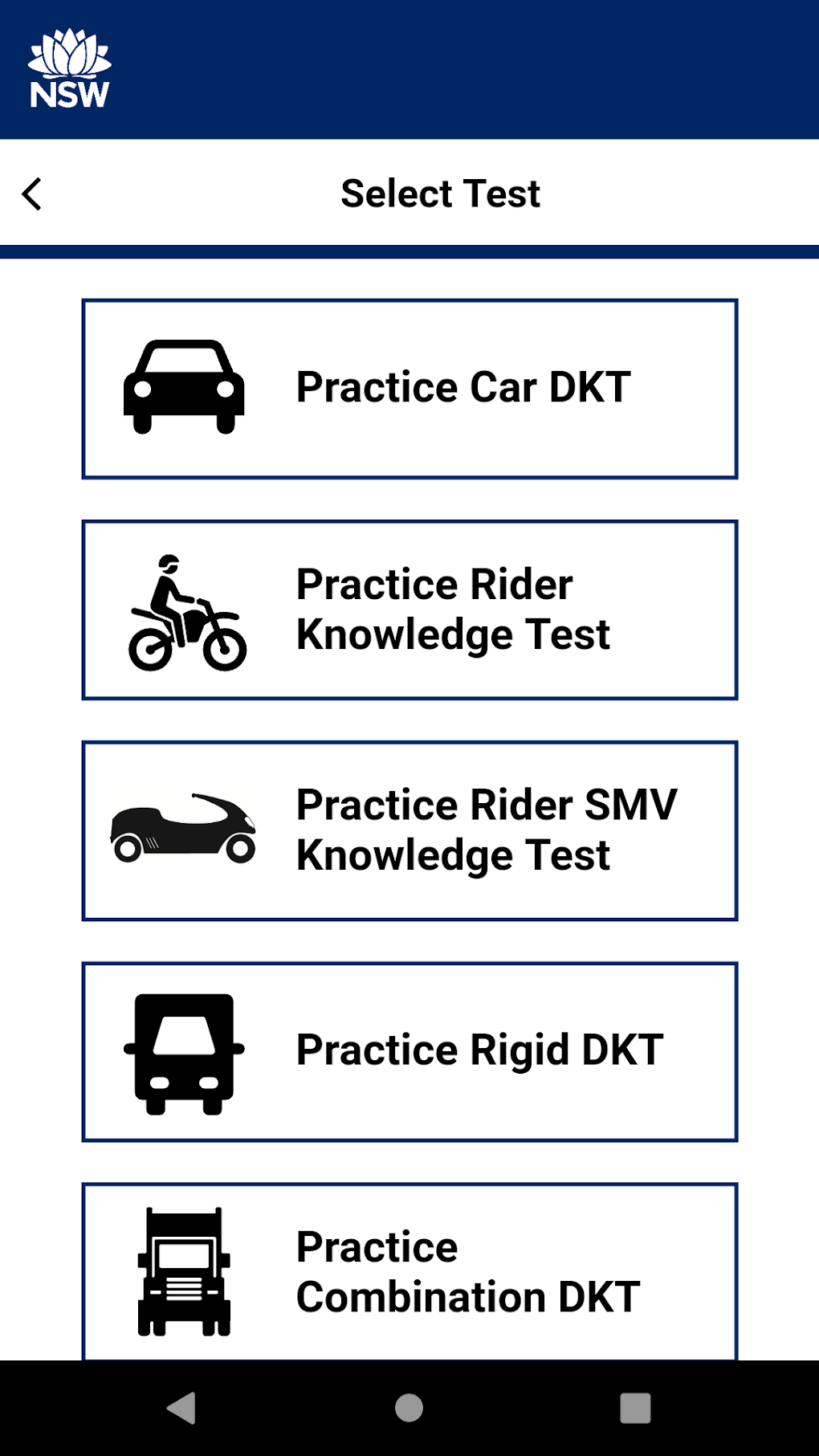 NSW Practice Tests for Android - Download