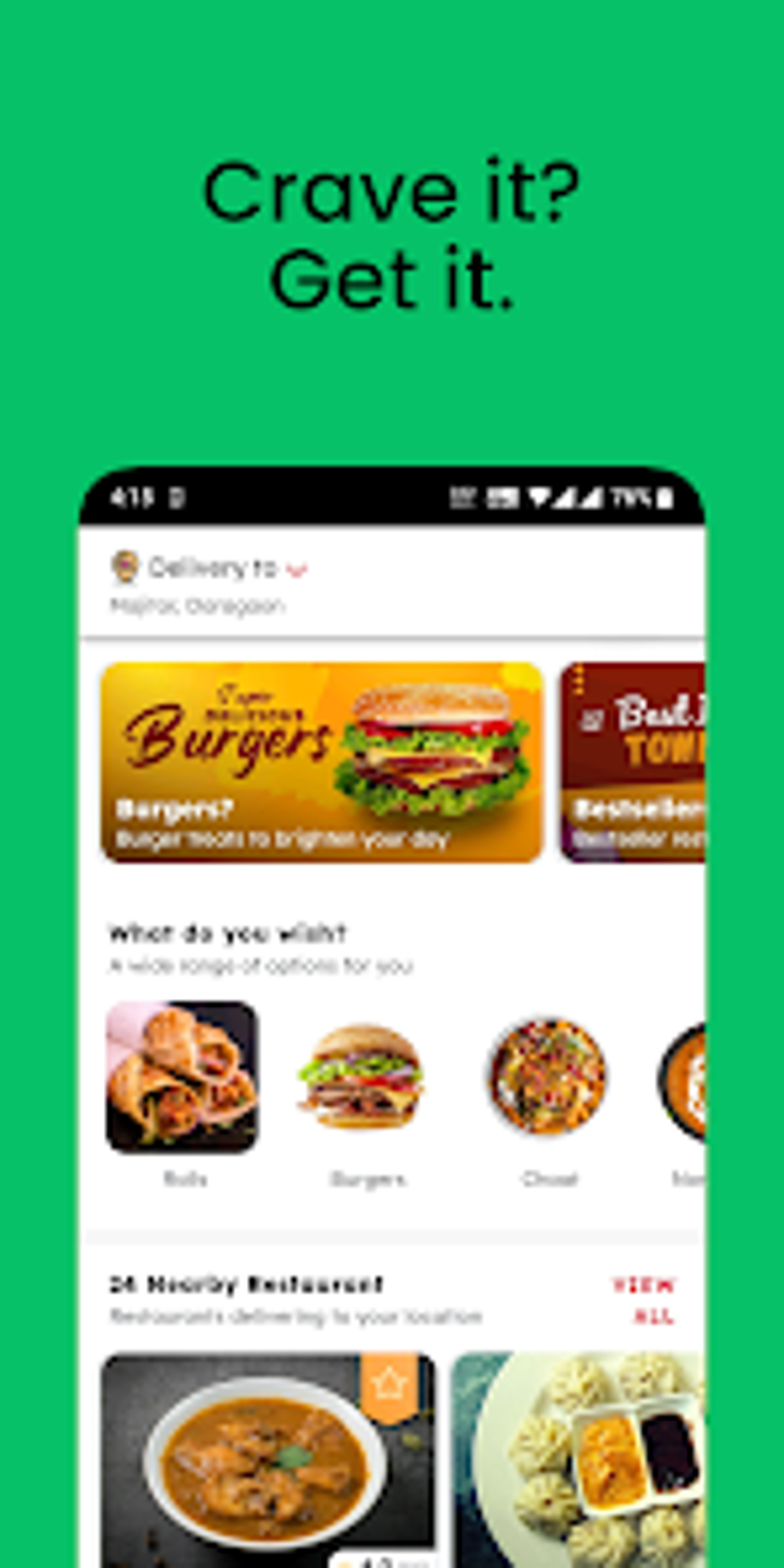 HungerBay - Food Delivery cho Android - Tải về