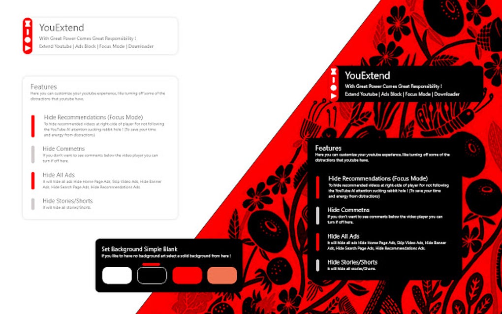 Extend Youtube | Ads Block | Focus Mode para Google Chrome - Extensión Descargar