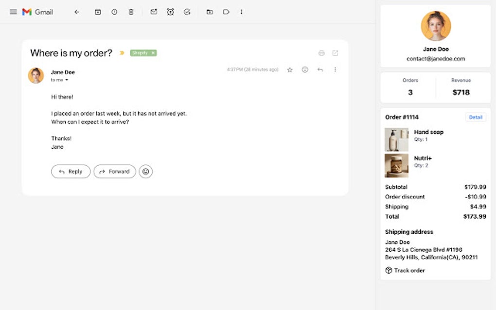 Shopify Gmail Helpdesk para Google Chrome - Extensión Descargar