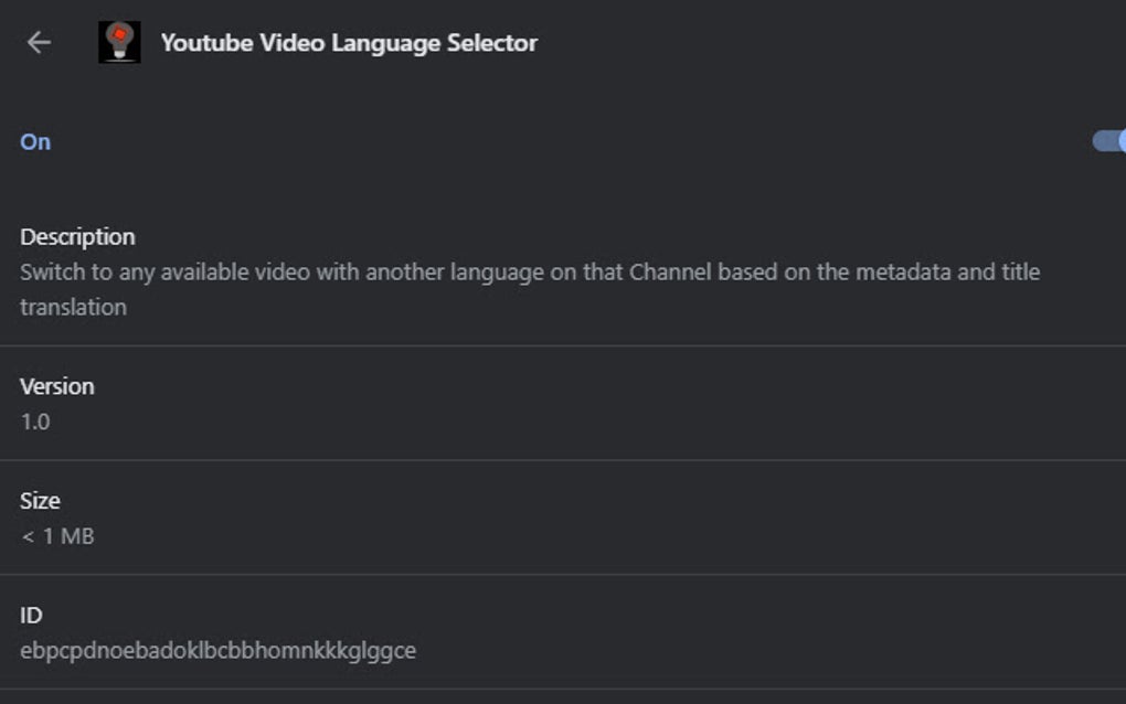 Youtube Video Language Selector Google Chrome 용 - 확장 프로그램 다운로드