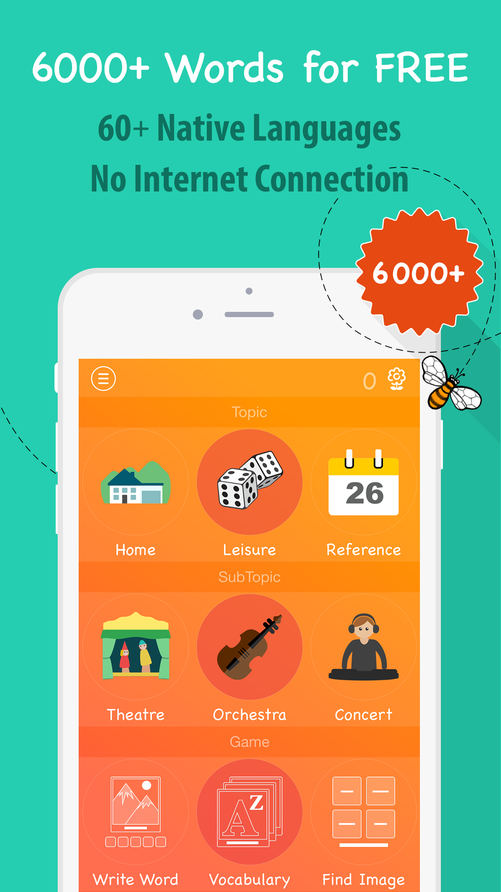 6000 Words Learn Korean Language For Free For IPhone Download