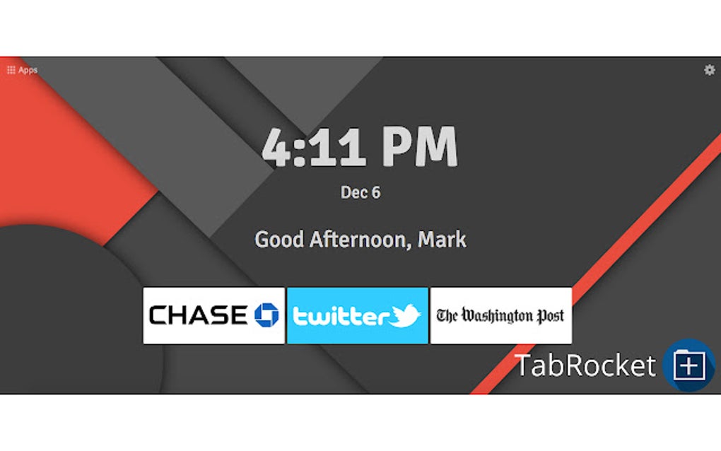 TabRocket New Tab Page for Google Chrome - Extension Download