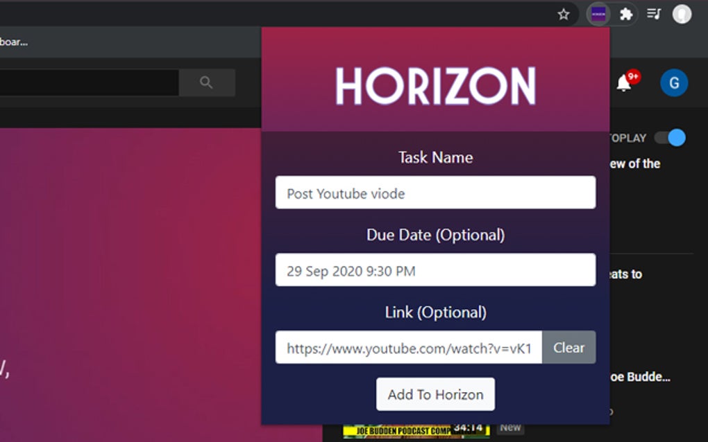 Horizon Google Chrome için - Eklenti İndir