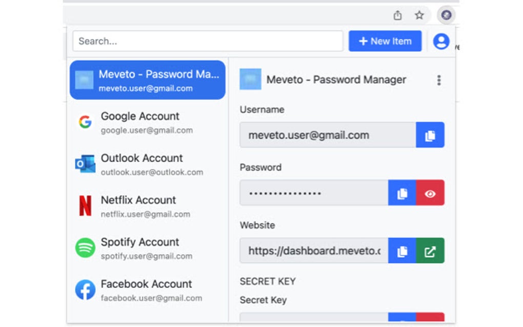 Meveto - Password Manager for Google Chrome - Extension Download