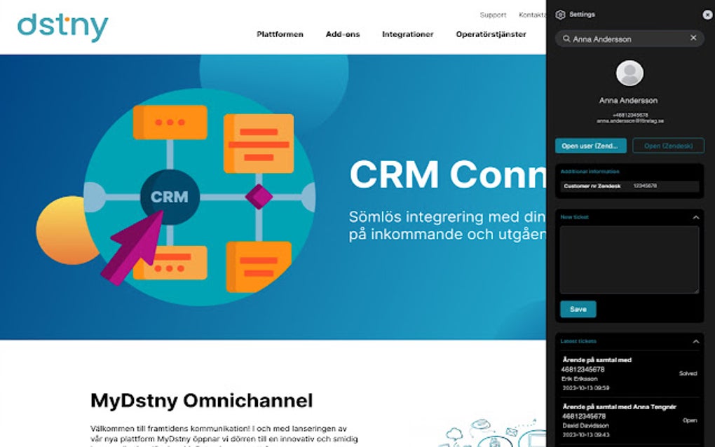 Dstny SE CRM Connect para Google Chrome - Extensión Descargar