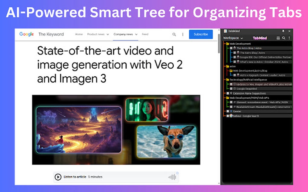 tabMind - AI smart tree style tabs Google Chrome 용 - 확장 프로그램 다운로드