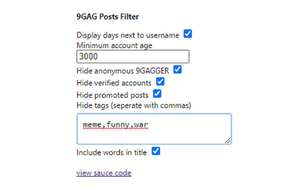 9gag post filter for Google Chrome - Extension Download