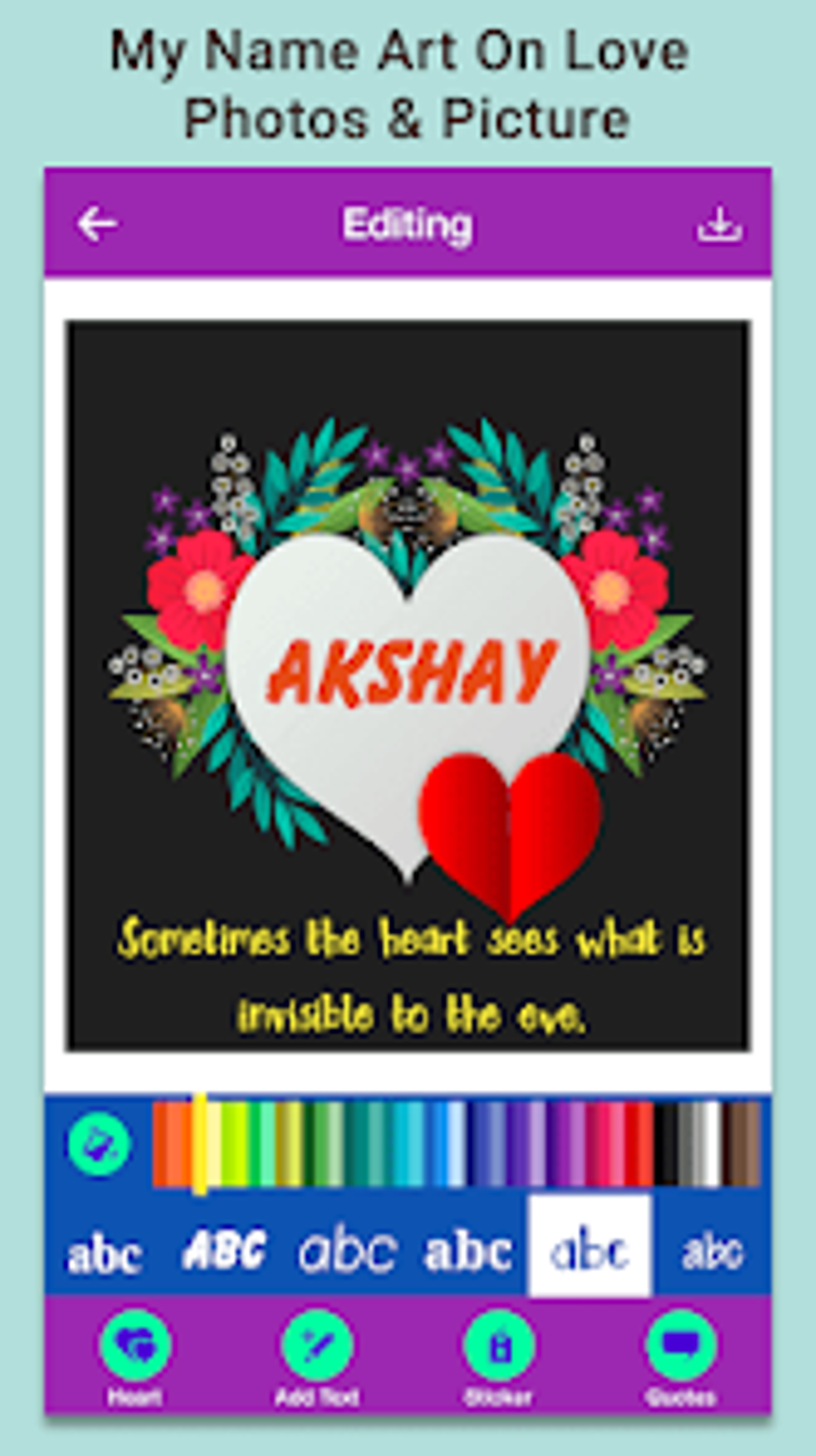 My Name Art On Love Photos P for Android - Download