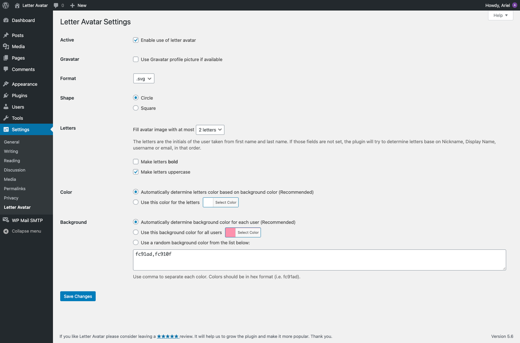 Leira Letter Avatar para WordPress - Descargar