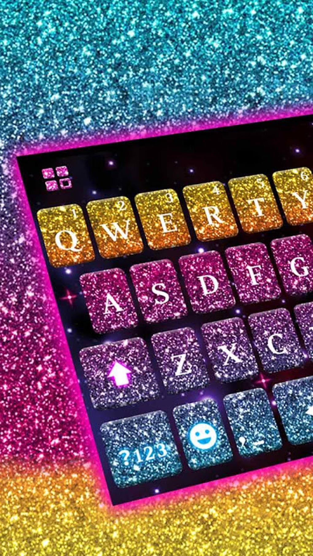 Multi Color Glitter Keyboard Theme APK for Android - Download