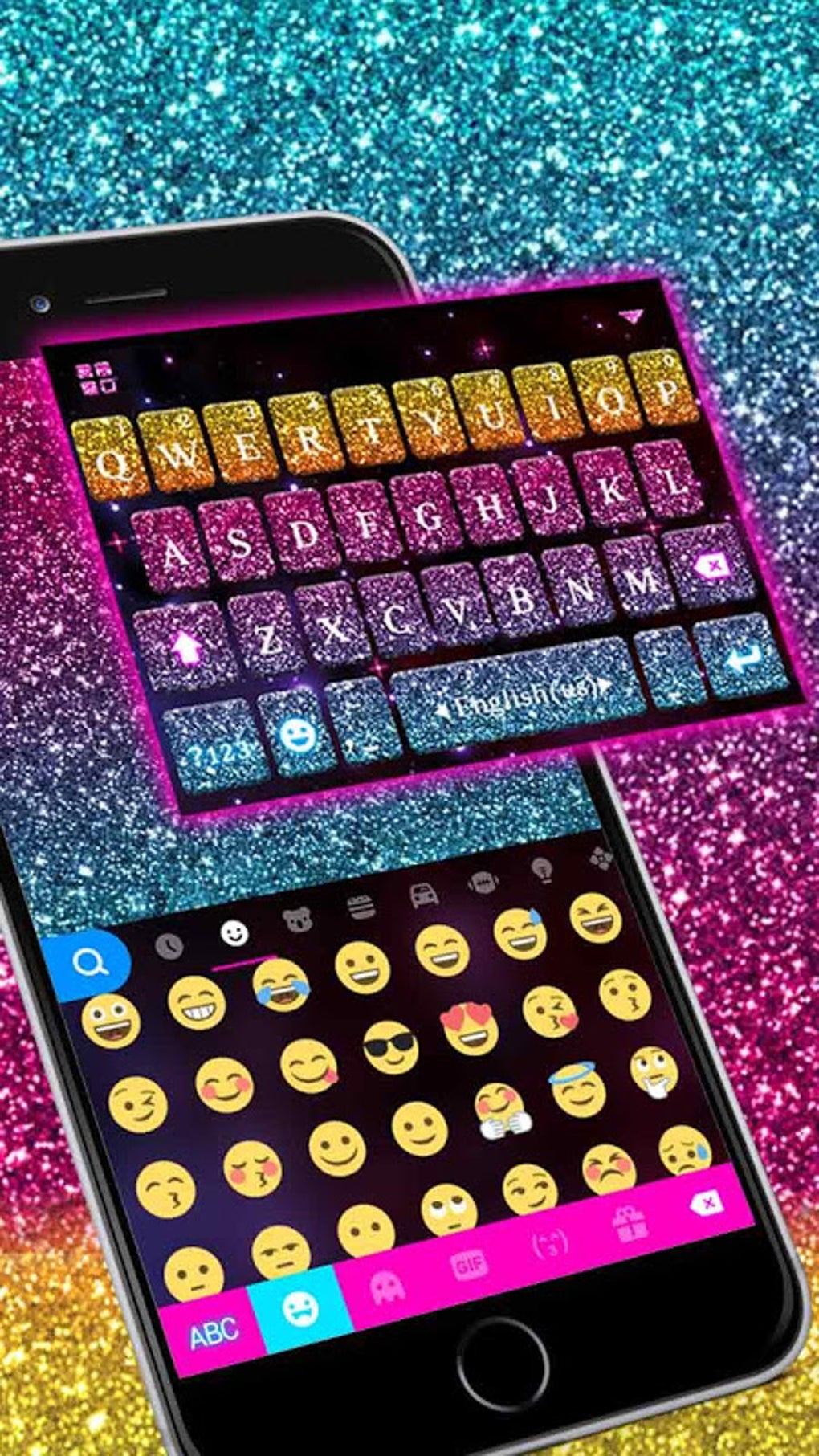 Multi Color Glitter Keyboard Theme APK for Android - Download