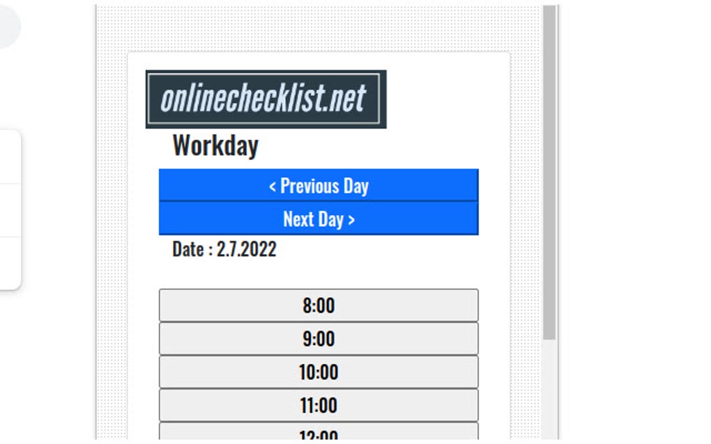 WorkDay Timeplaner for Google Chrome - Extension Download