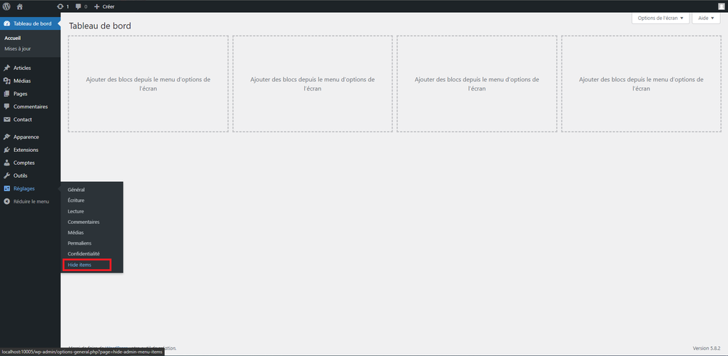 Hide Admin Menu Items para WordPress - Descargar Hide Admin Menu Items para WordPress - Descargar