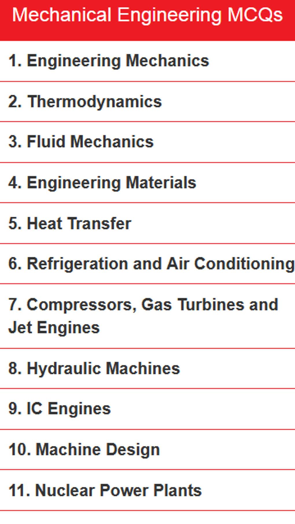 Mechanical Engineering MCQs APK per Android - Download