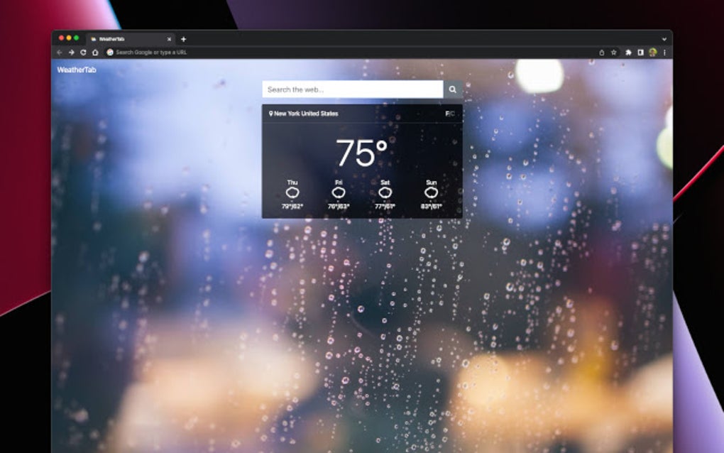 Weather Tab para Google Chrome - Extensión Descargar