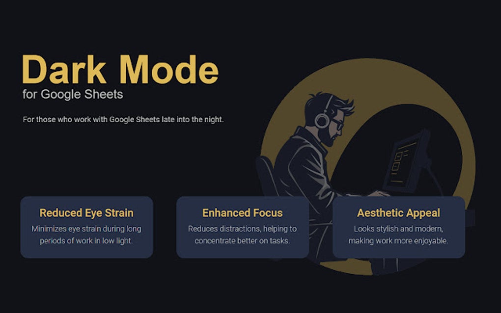 Google Sheets Dark Mode para Google Chrome - Extensión Descargar