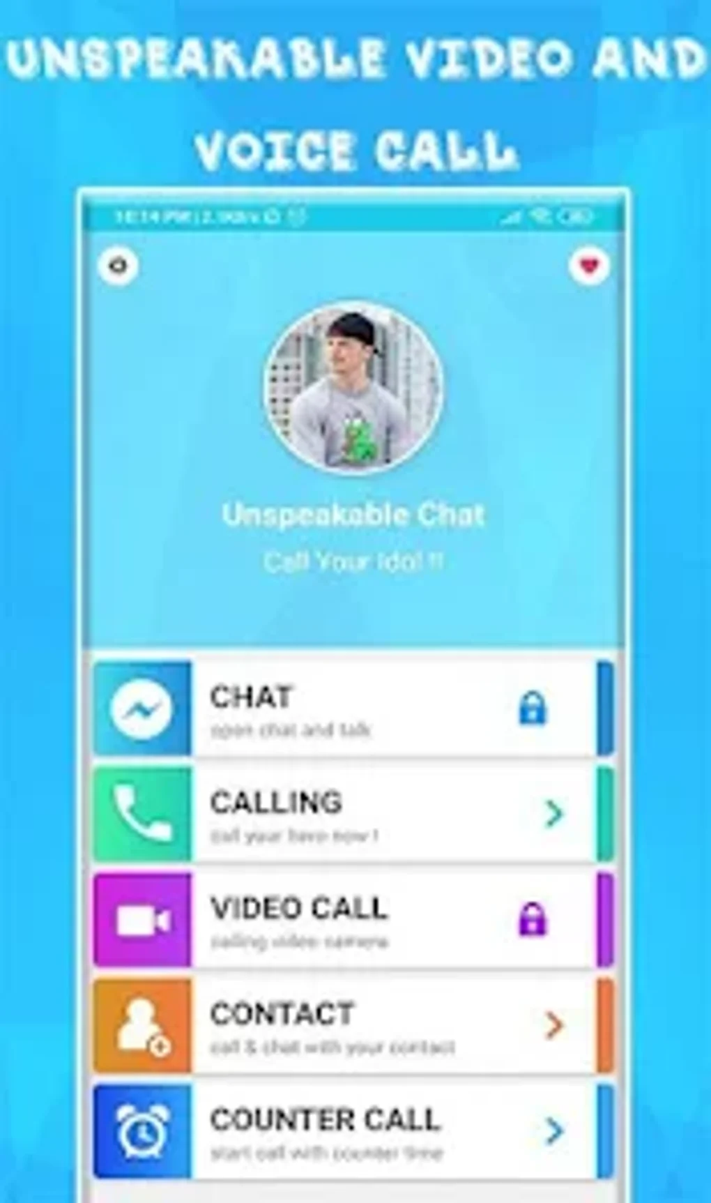 Unspeakable Toys Fake Call para Android - Descargar