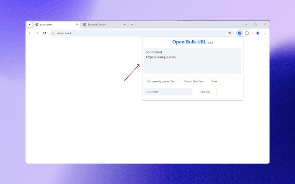Open Bulk URL pour Google Chrome - Extension Télécharger