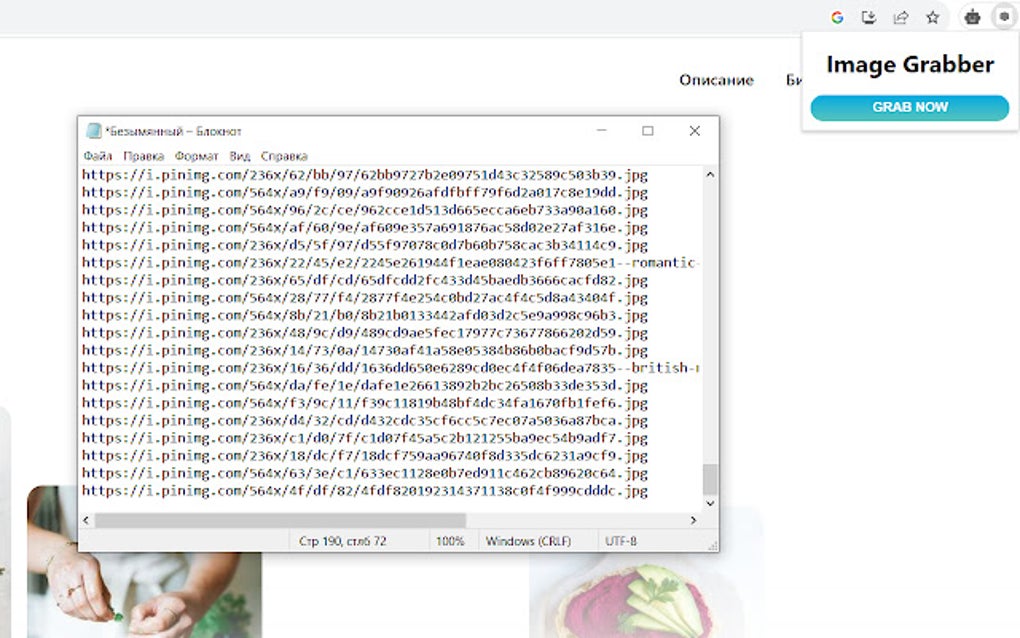 Image Grabber pour Google Chrome - Extension Télécharger
