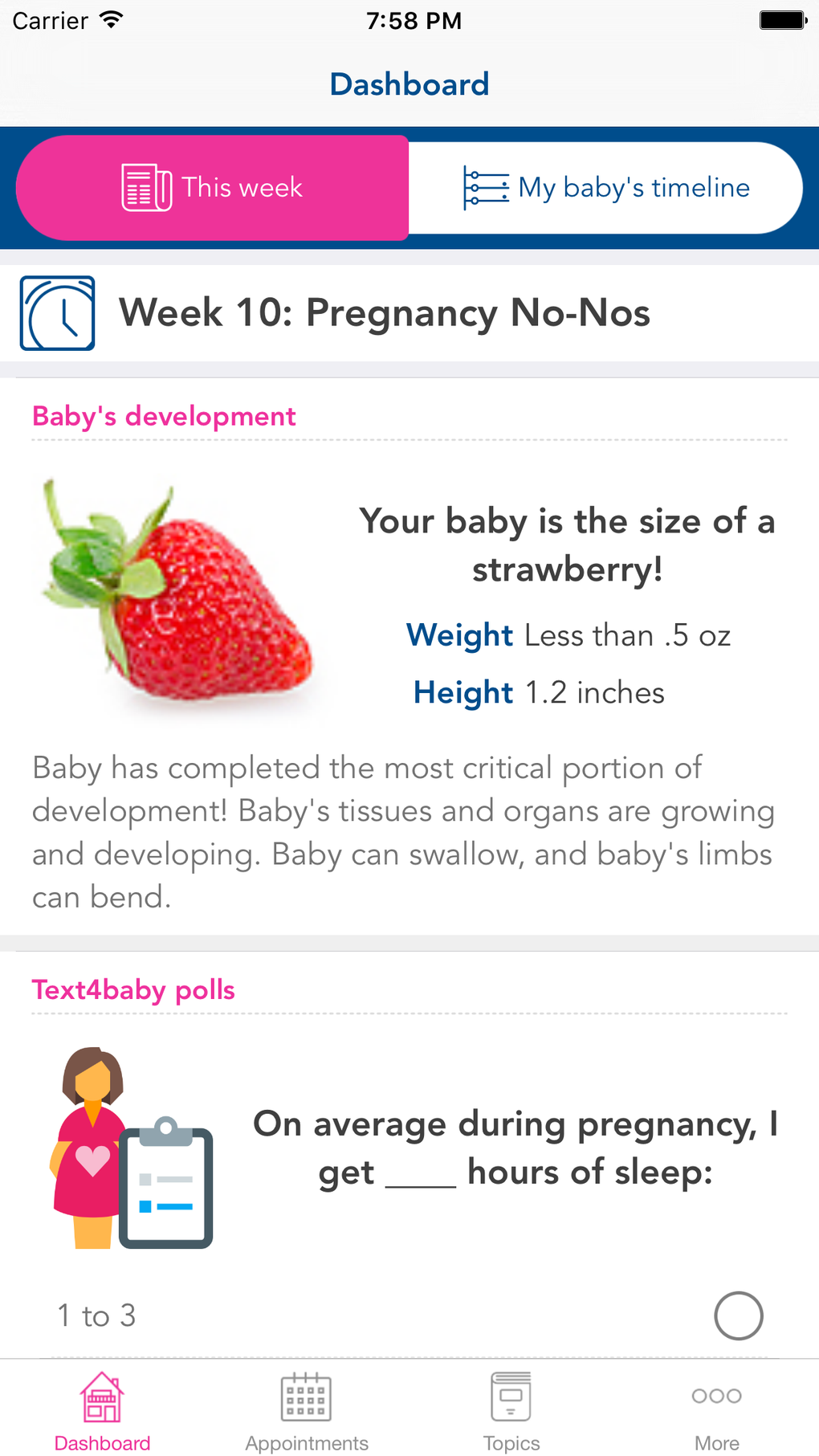 Text4baby para iPhone - Descargar