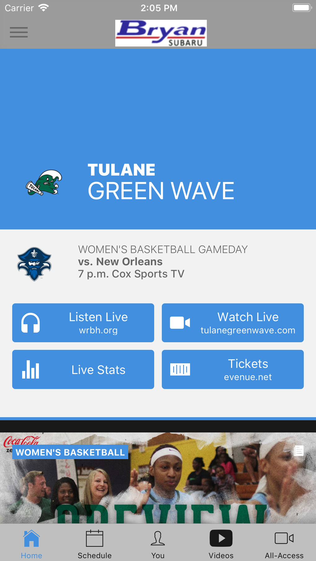 Tulane Athletics for iPhone - Download